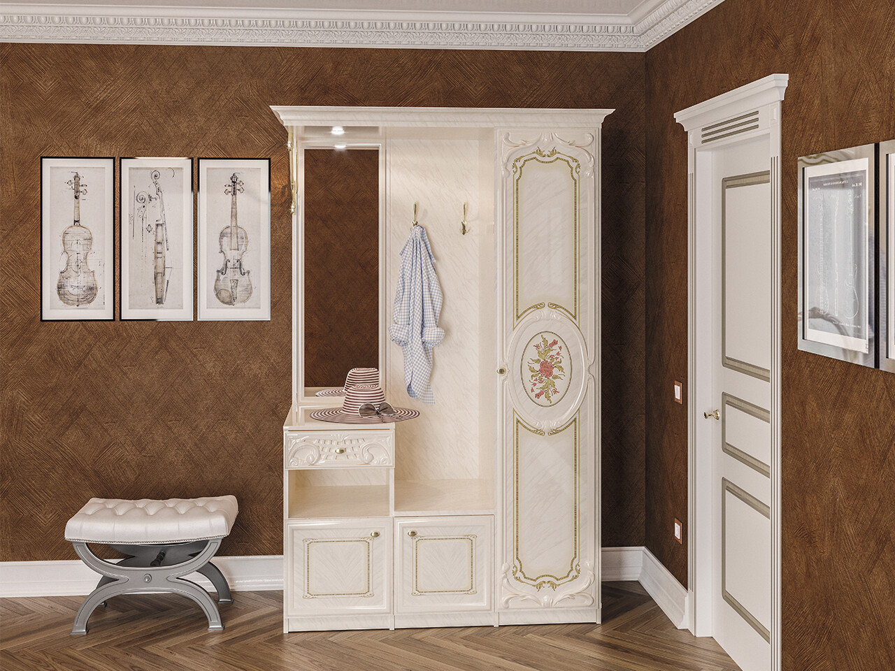 ᐉ Передпокій Світ Меблів Брістоль Новий з ДСП МДФ Троянда • Краща ціна в Києві Україні • Купити