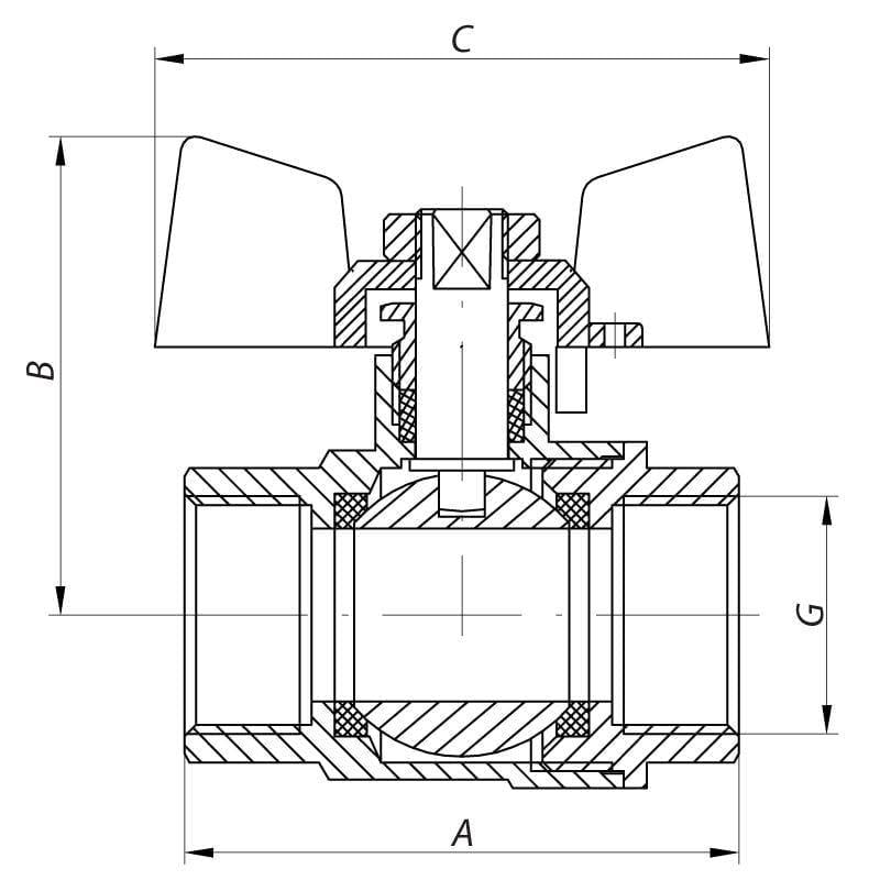 ᐉ Кран кульовий САНКОМ СК ART.602 ГГМ 1/2" (WP0075) • Краща ціна в ...