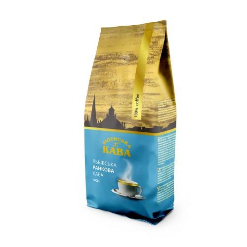 ᐉ Кофе в зернах Вiденська кава Львiвська Ранкова 1 кг (6270039)