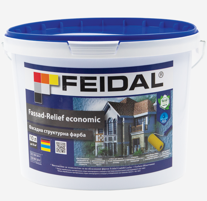 ᐉ Краска фасадная структурная Feidal Fassad-Relief economic 10 л ...