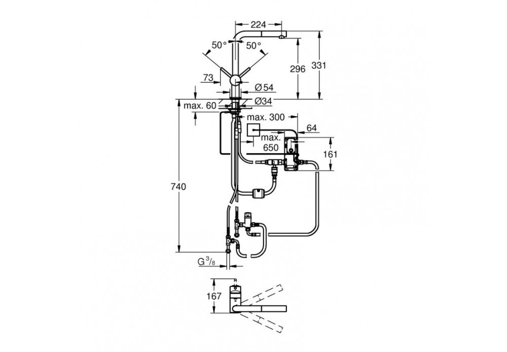ᐉ Смеситель сенсорный для кухни Grohe Minta Touch 31360001 • Купить в ...