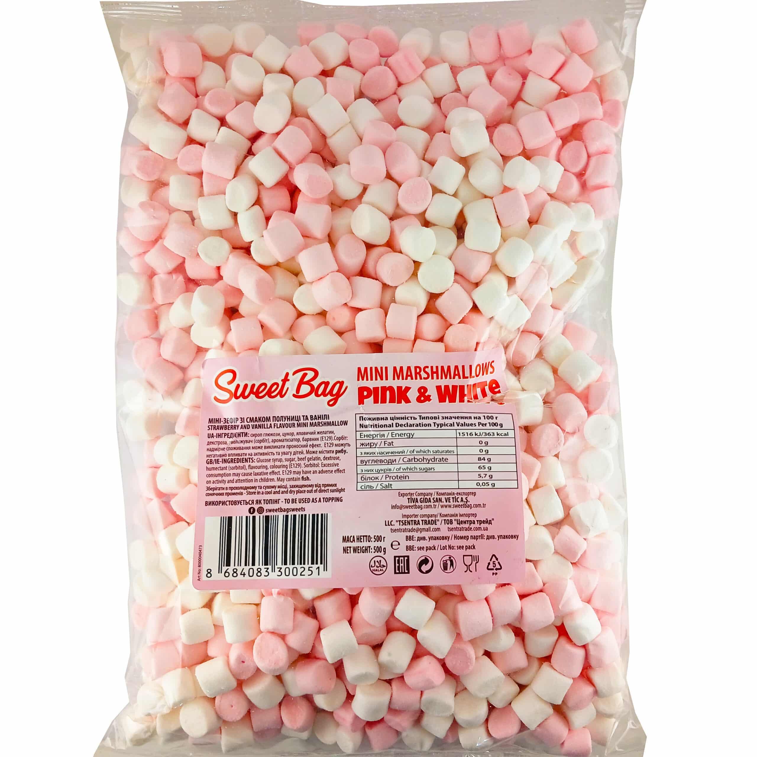 ᐉ Маршмеллоу Sweet Bag Mini Marshmallows Pink$White 500 г (2556779334 ...