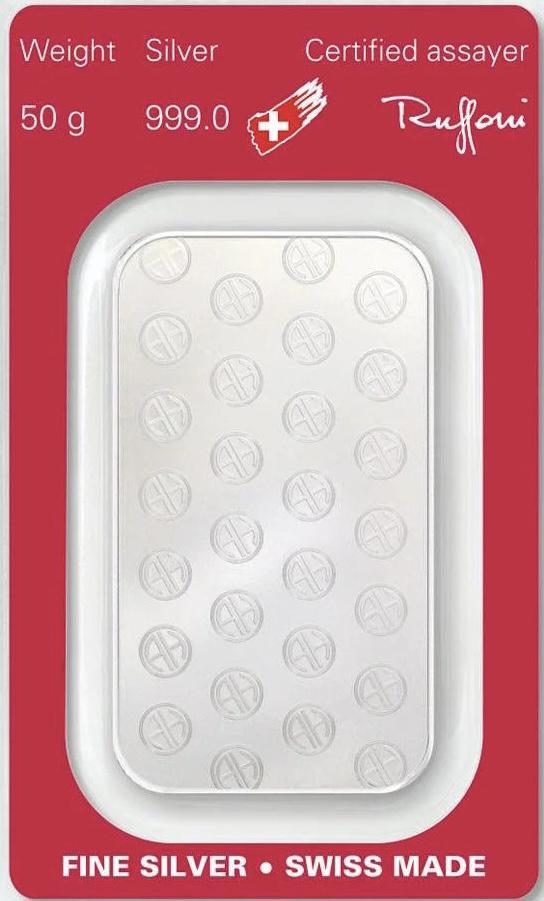 ᐉ Серебряный слиток Argor-Heraeus 50 г • Купить в Киеве, Украине ...