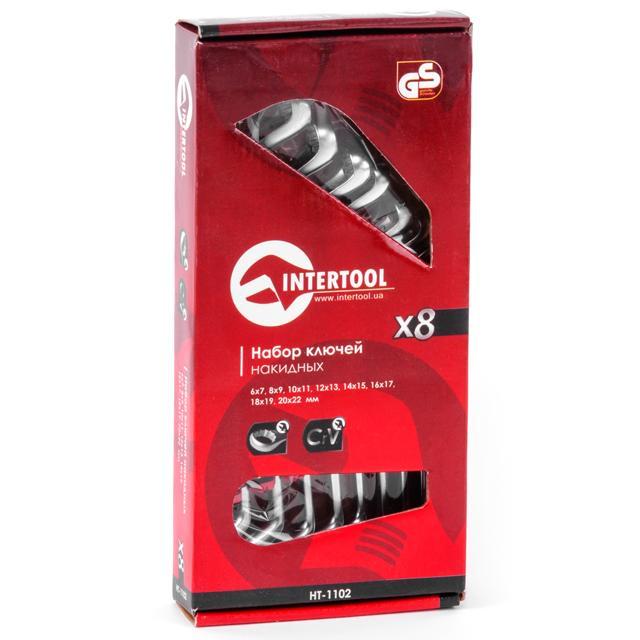 ᐉ Набір ключів накидних Intertool HT-1102 Cr-V 6-22 мм 8 од. (8467466) • Краща ціна в Києві ...