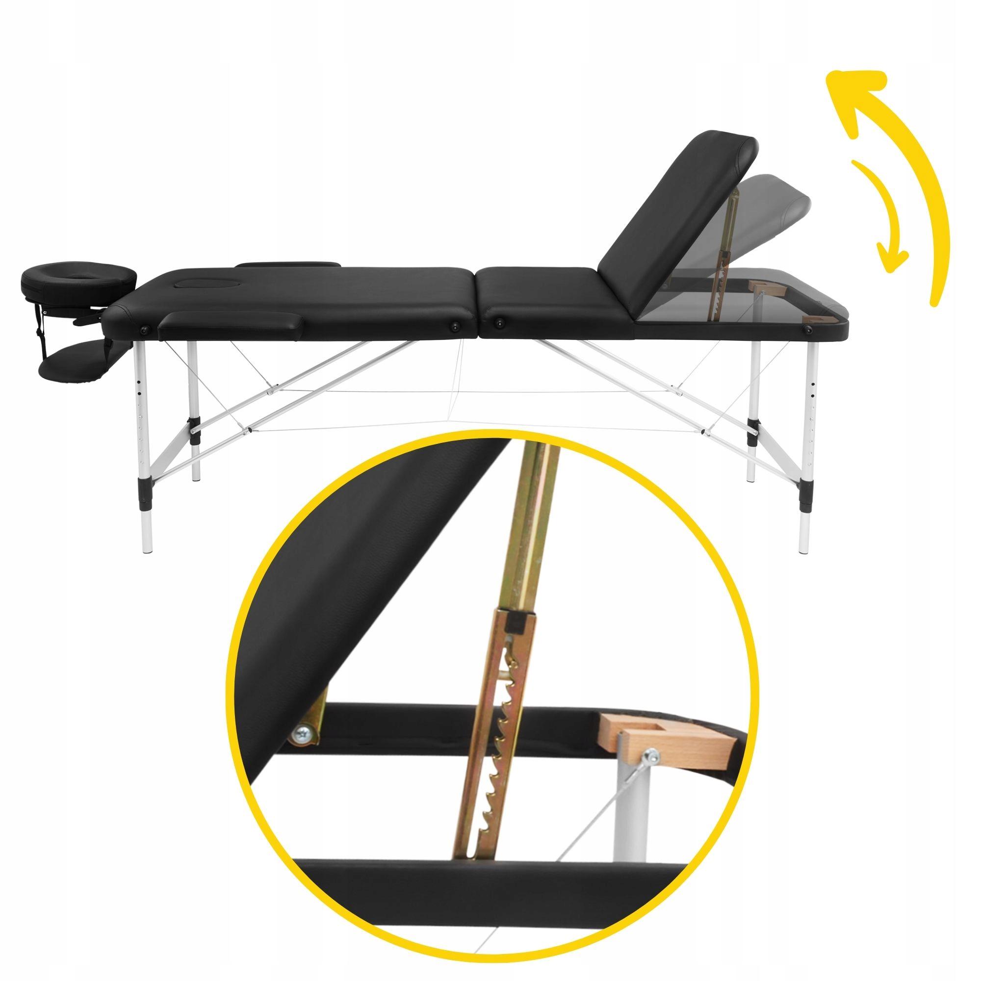 ᐉ Массажный стол складной 4fizjo Massage Table+ Alu W60 Black (P ...