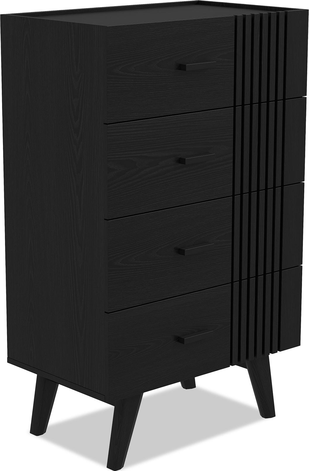 ᐉ Комод високий Maraline 4 шухляди Dendro Black diamond wood (15072 ...