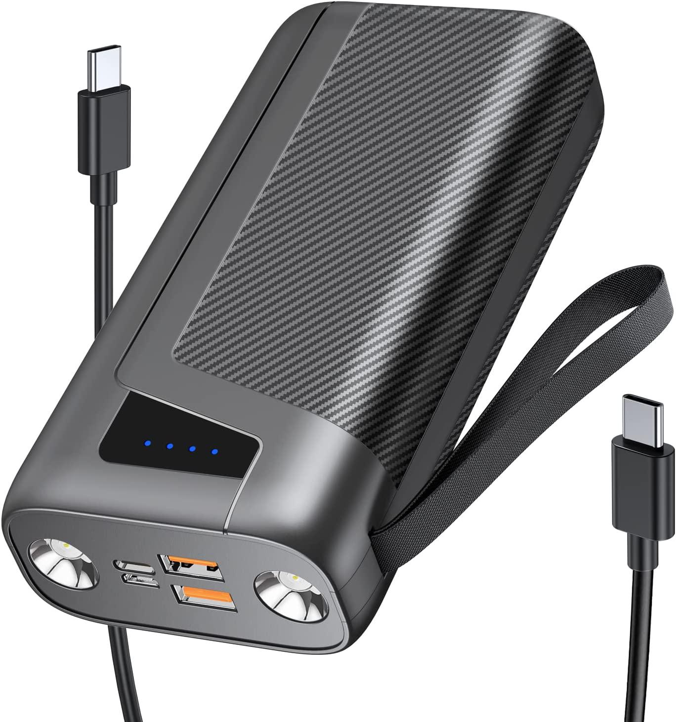 ᐉ Повербанк Rsesun 27000 mAh 18W с мощным двойным фонарем