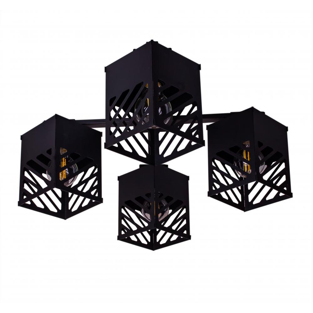 ᐉ Люстра MSK Electric Urban на четыре плафона Черный (NL2410-4BK)