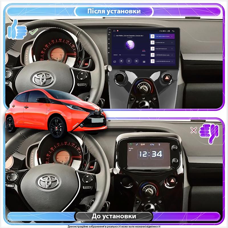 ᐉ Автомагнітола штатна Lesko Prime для Toyota Aygo II 2014-2018 р. CarPlay/4G/Wi-Fi/GPS 2/32 GB ...