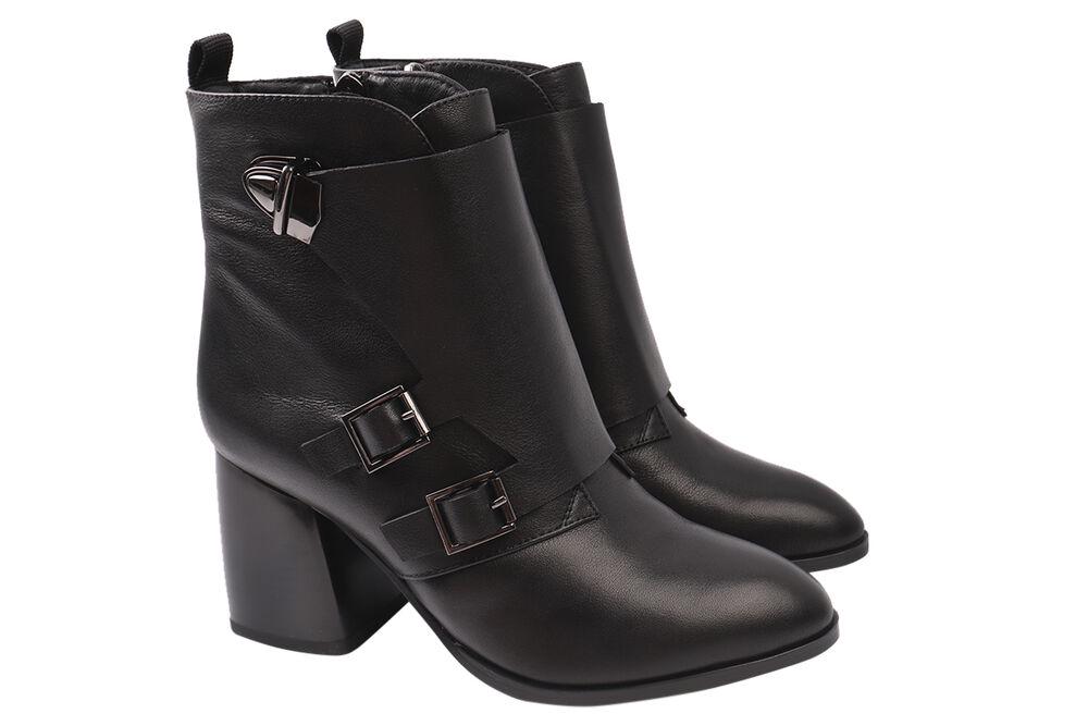 ᐉ Ботильйони жіночі Erisses зі шкіри на великому підборі р. 33 Чорний (896-20DH) • Краща ціна в ...