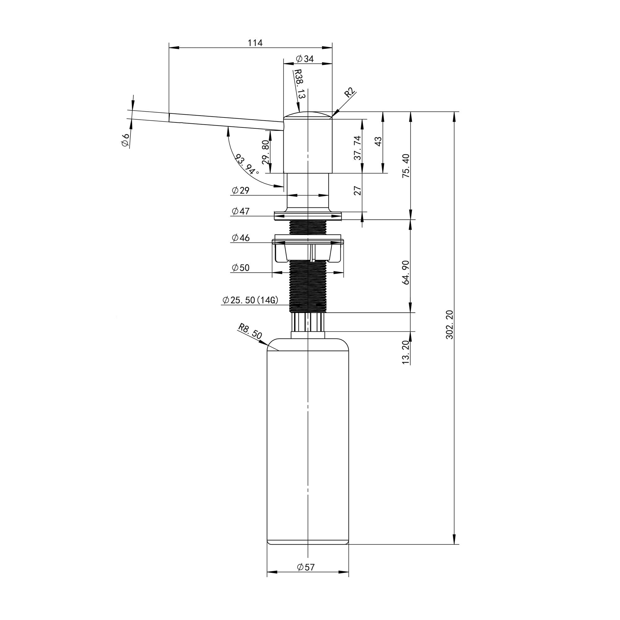 ᐉ Дозатор для миючого засобу LK118 Brushed Steel LDLK118BRU46400 Lidz ...