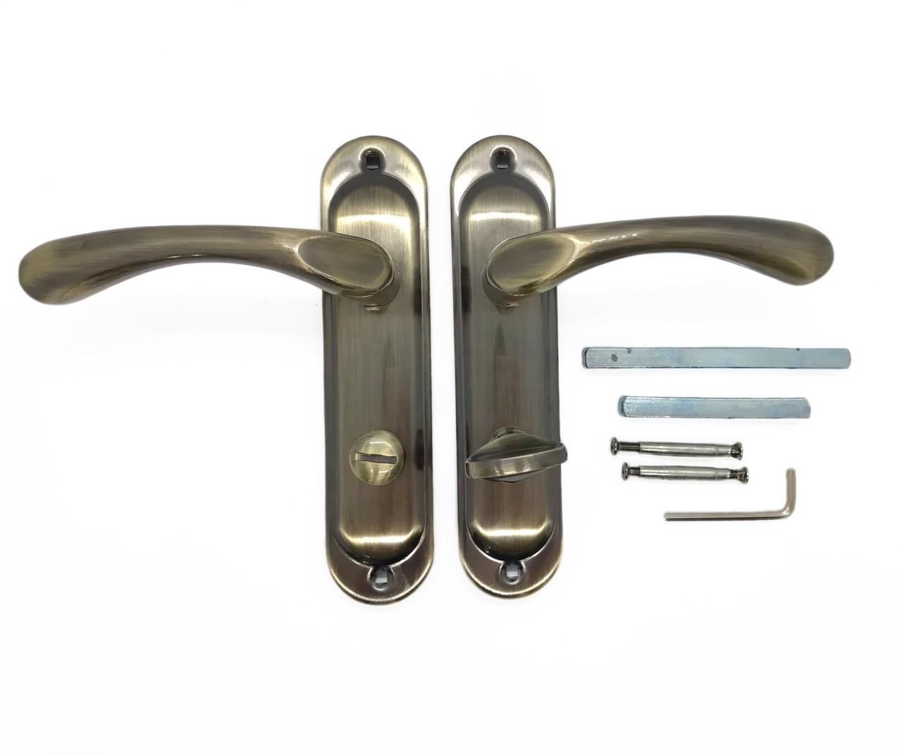 ᐉ Ручка для міжкімнатних дверей з клямкою Unilock 62112 Ab Wc 62 мм • Краща ціна в Києві