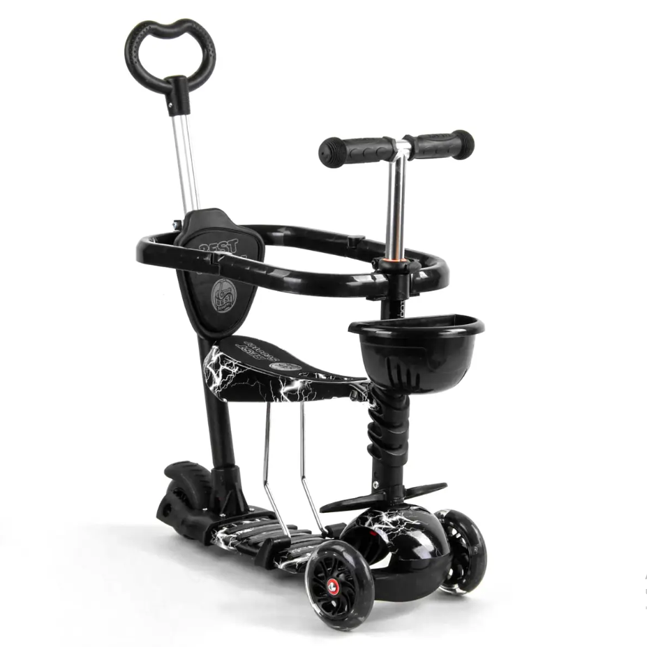 ᐉ Самокат трехколесный Best Scooter 5в1 с сиденьем защитным бампером и ...
