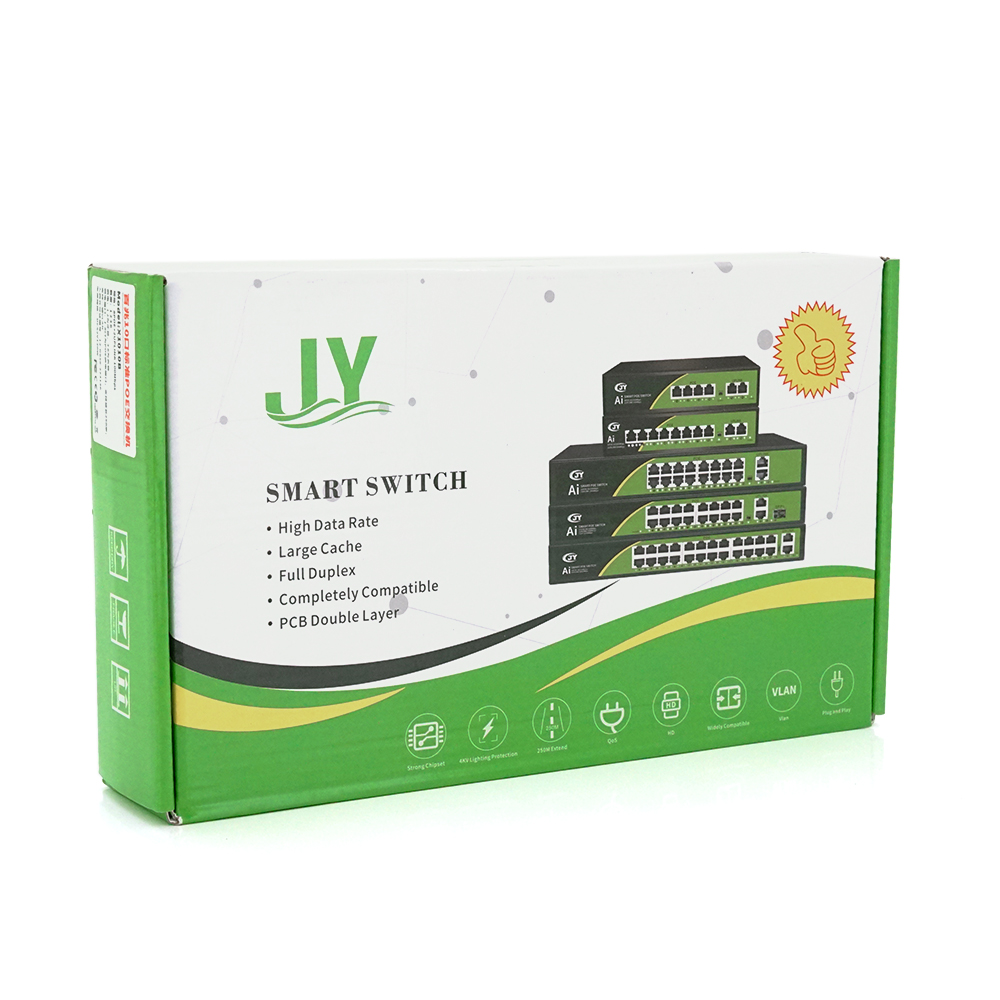ᐉ Комутатор JY-1010B 8 портів POE 10/100 2 порти RJ45 для IP-камер ...