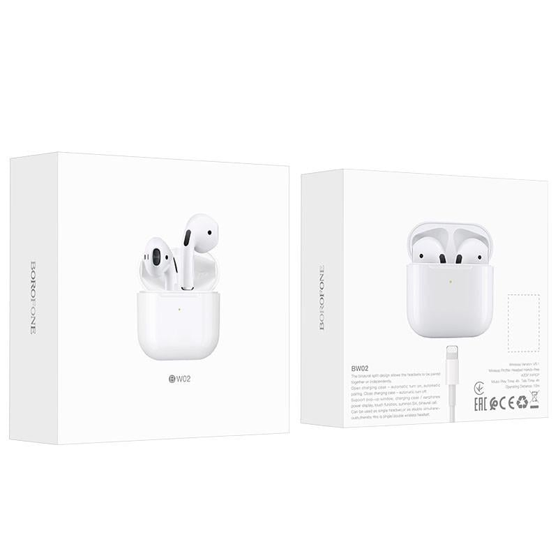ᐉ Наушники беспроводные вакуумные Borofone BW02 Plus Bluetooth White ...