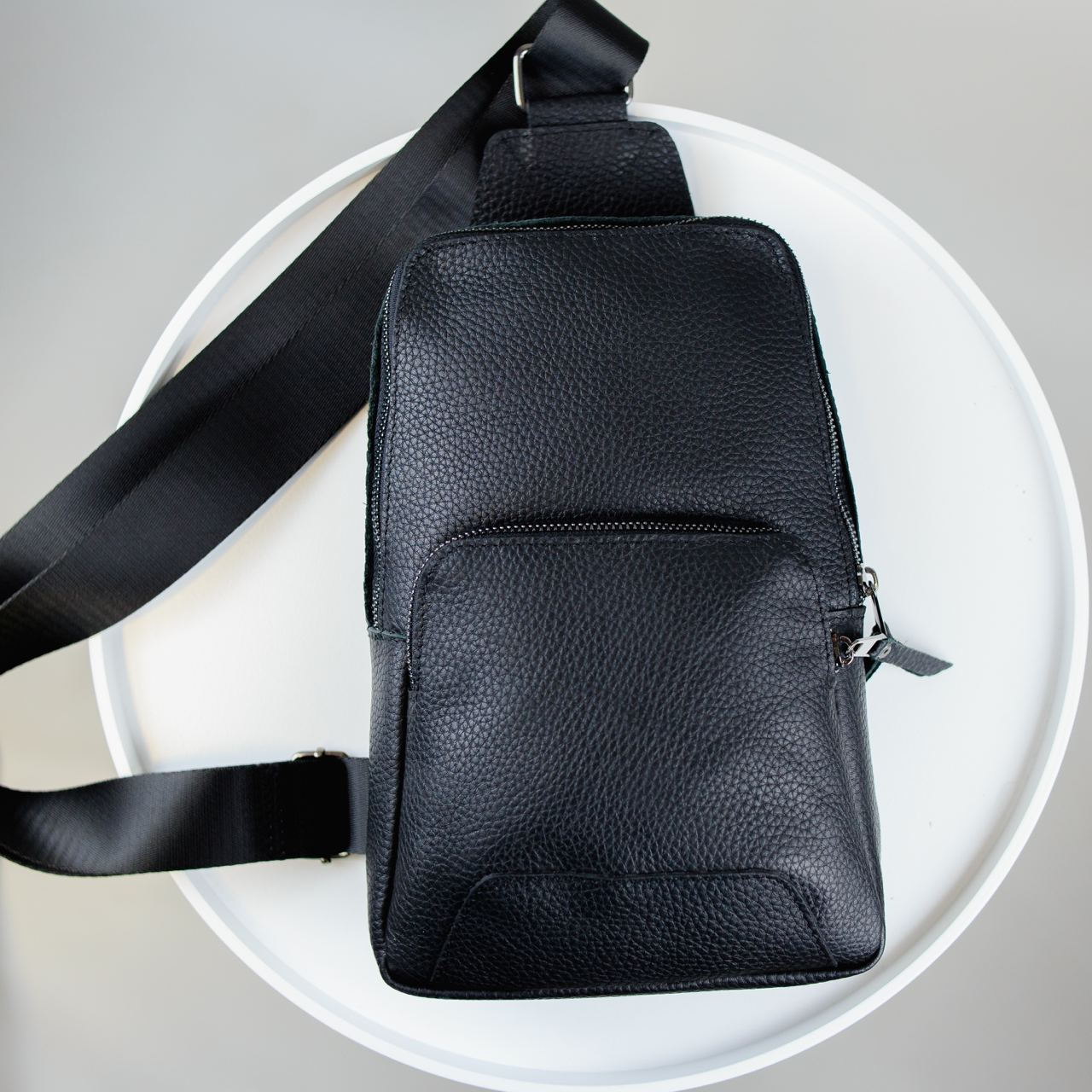 ᐉ Слинг из натуральной кожи SKILL Kved Черный