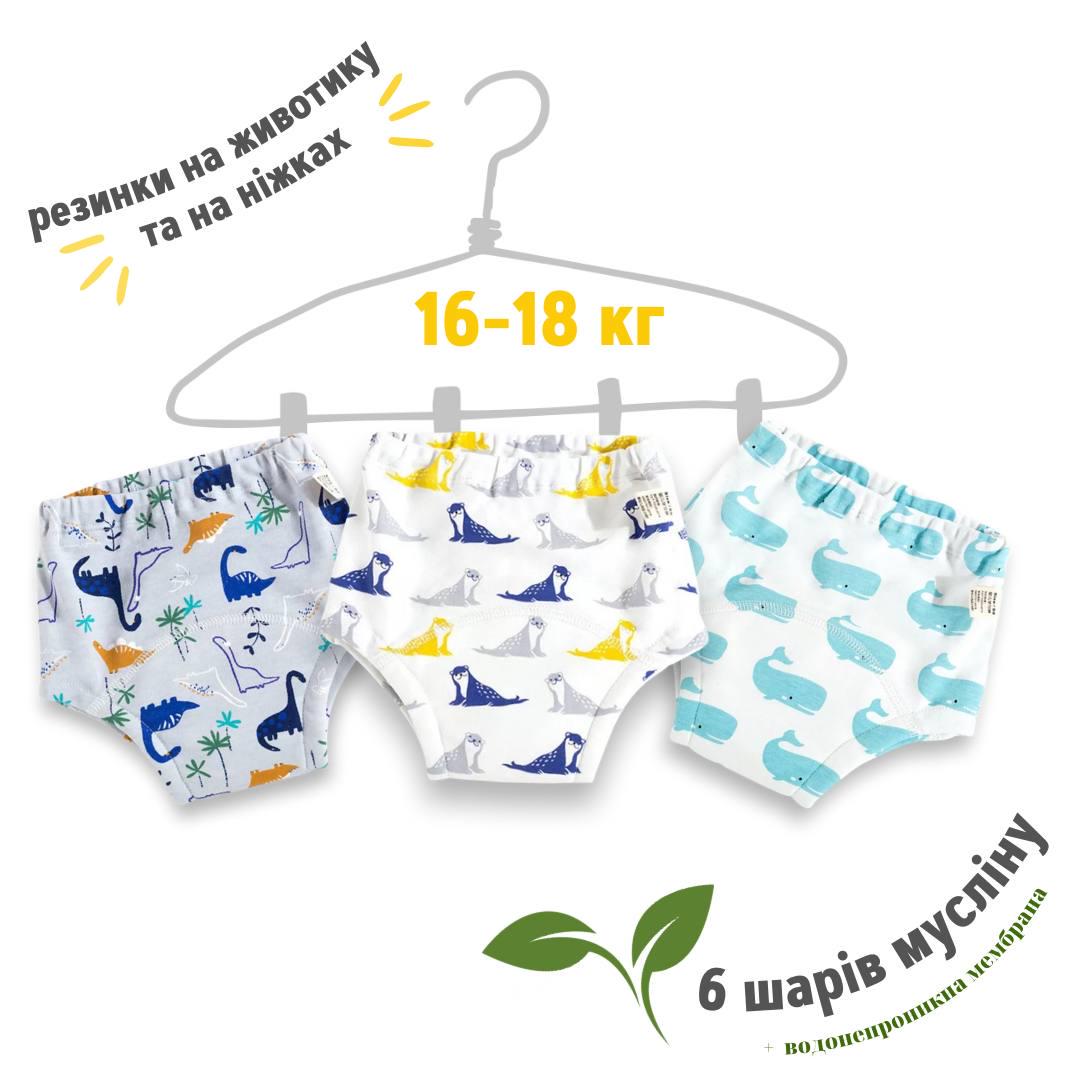 ᐉ Набір дитячих трусиків Kiddie Widdie тренувальних 6-ти кульових 16-18 ...