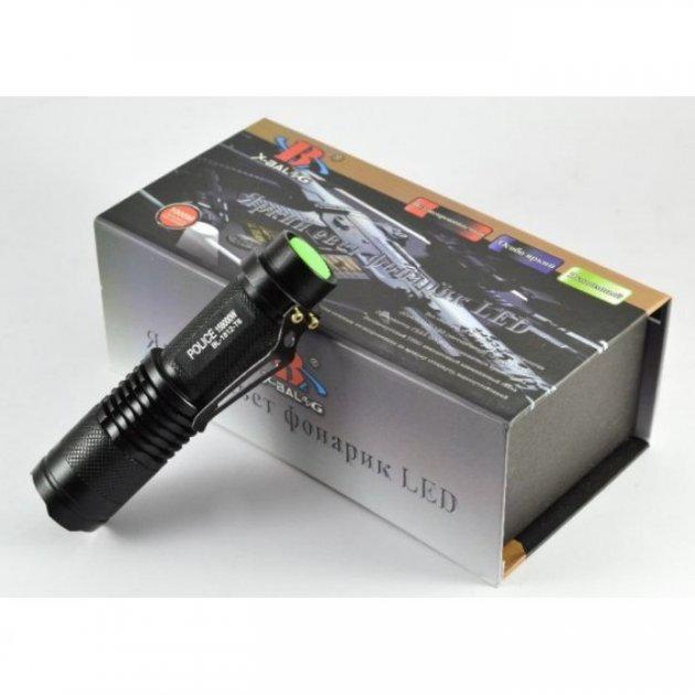 ᐉ Ручний ліхтар Bailong 1812 T6 1050 Lumen з оптичним зумом Чорний • Краща ціна в Києві, Україні ...