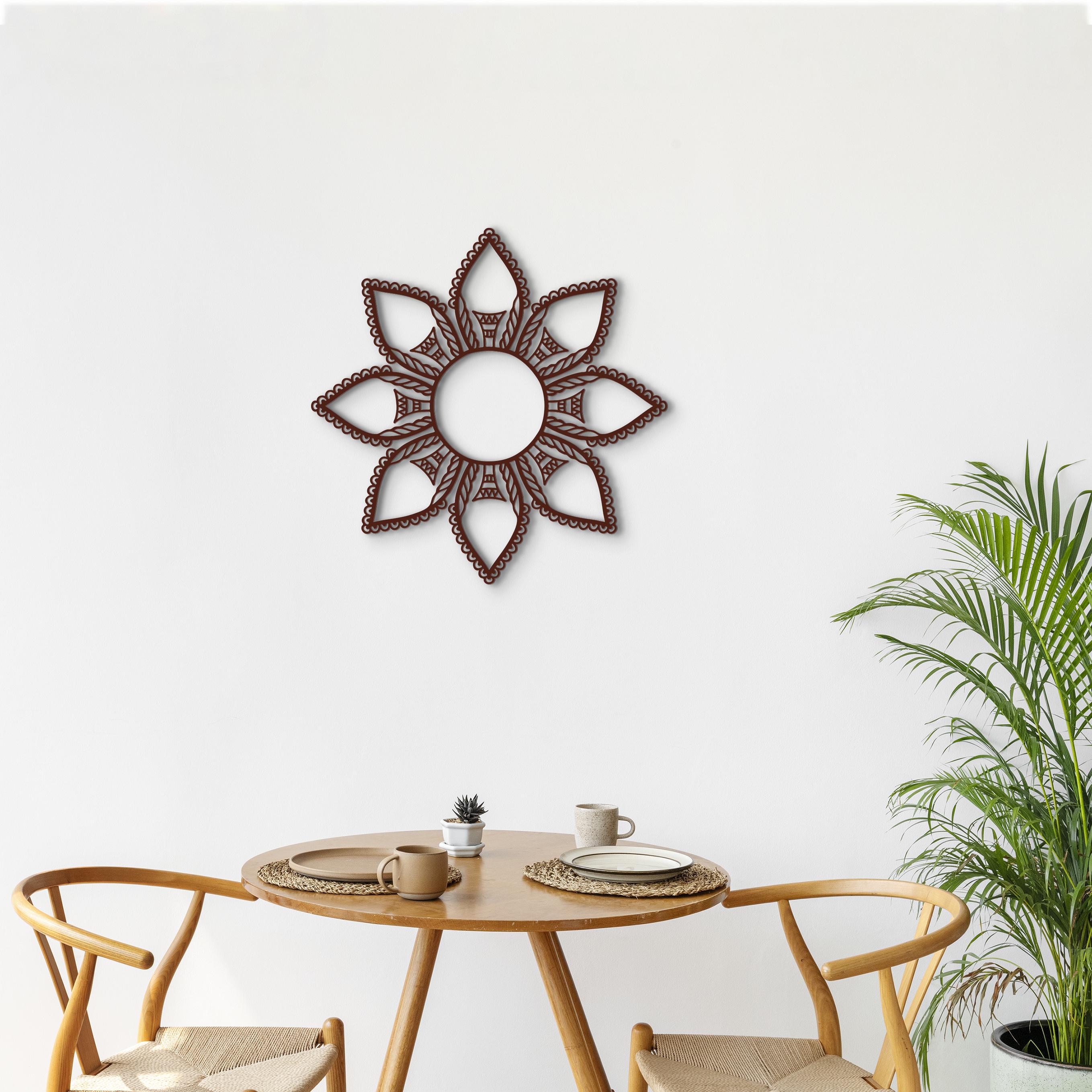 ᐉ Декоративне панно з дерева Woodyard Чудесна Мандала 25x25 см Шоколадний 0335schoco10 • Краща