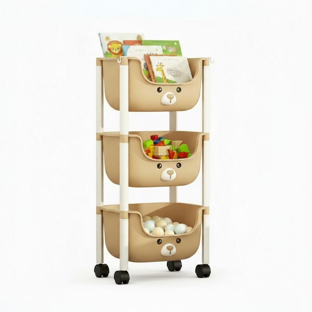 ᐉ Стелаж-органайзер багатофункціональний Poppet Ведмежата Брауні 3 ...