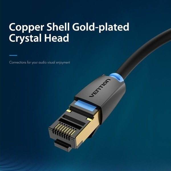 ᐉ Патч-корд Vention CAT 8 SSTP Ethernet rj-45/rj-45 8 жил 20 м Black ...