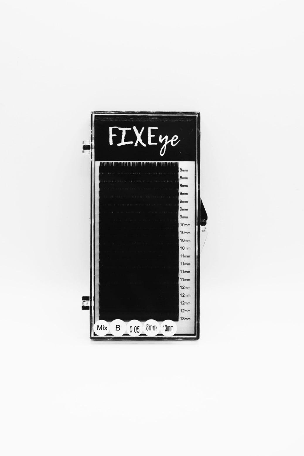 Вії для нарощування FIXEye HYLON LASH 20 ліній MIX B-0,05 мм 8-13 мм ...