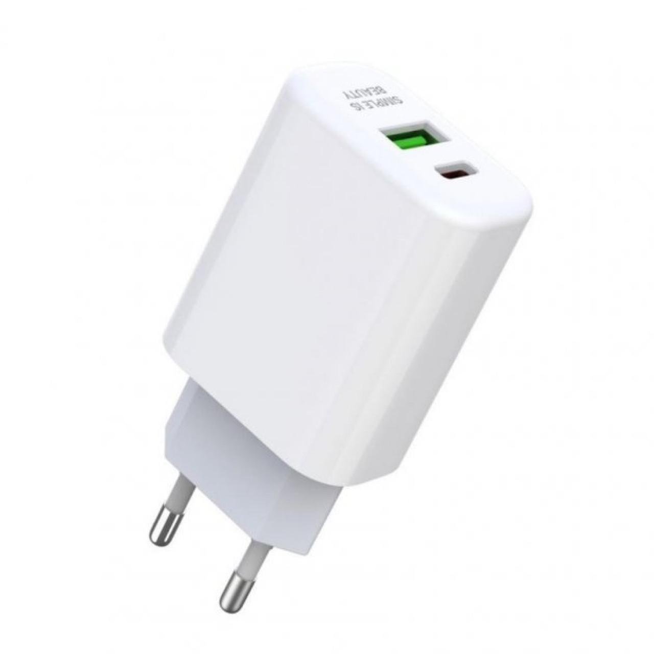 ᐉ Зарядний пристрій Xо L85a Eu Usb Usb Type C 3a Білий • Краща ціна в