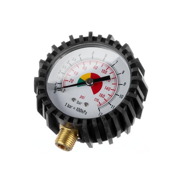 ᐉ Манометр Intertool PT-0502 до пістолета для підкачування з гумовим покриттям діаметр 63 мм 1/4 ...