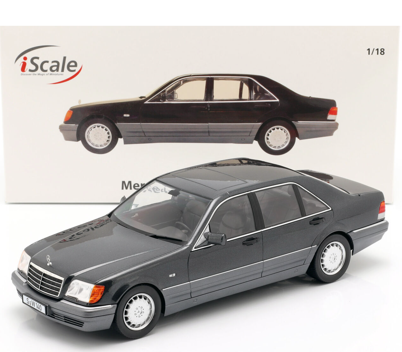 ᐉ Модель автомобіля iScale 1:18 Mercedes-Benz S500 W140 Dark Grey ...