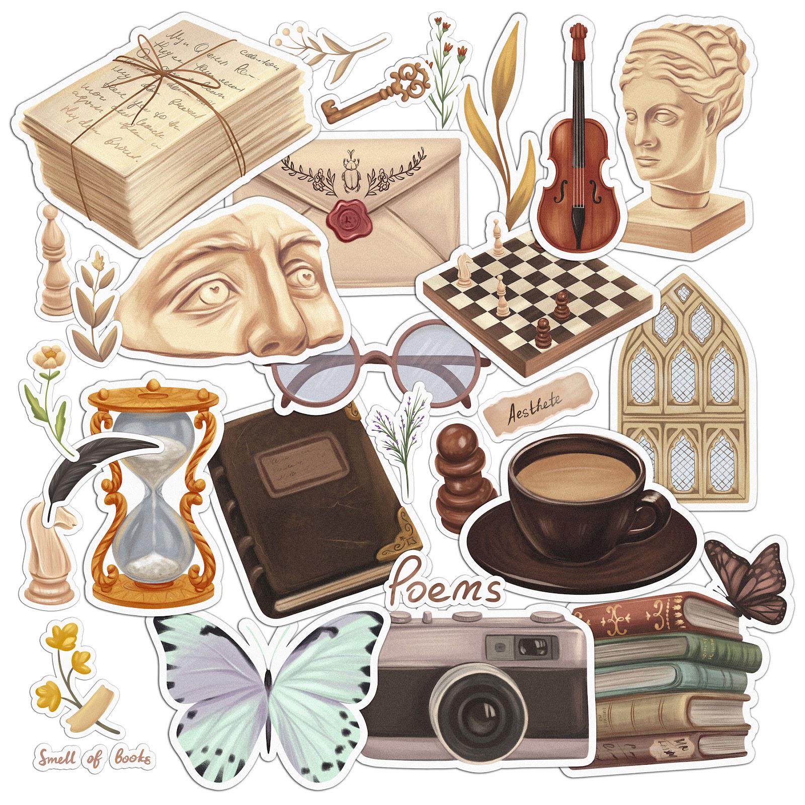 ᐉ Набір стікерів Lex Altern Естетика вінілові 30 шт • Краща ціна в Києві Україні • Купити в