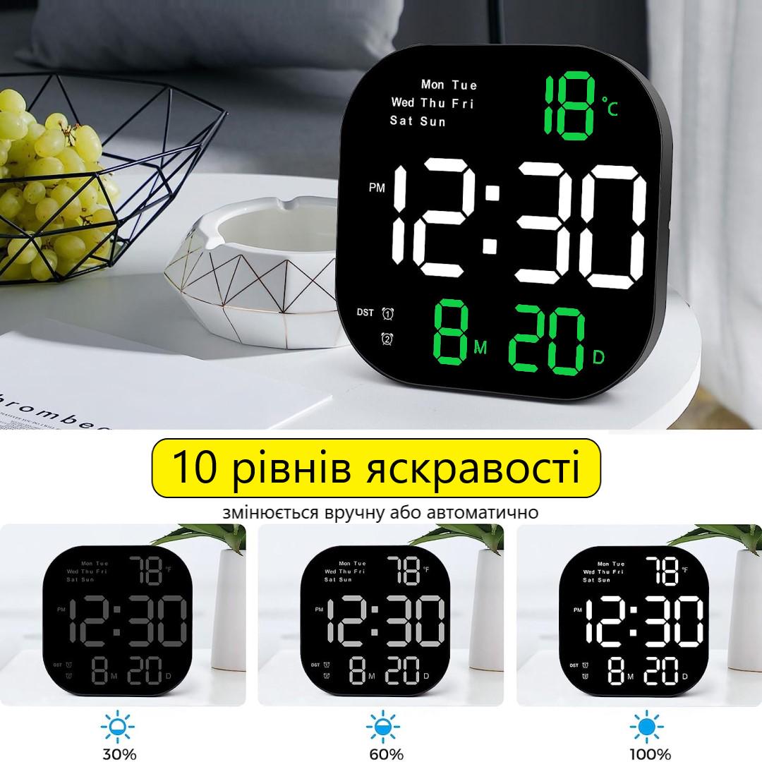 ᐉ Годинник настінний електронний Mids з термометром і календарем/таймер/секундомір (NS-633G ...