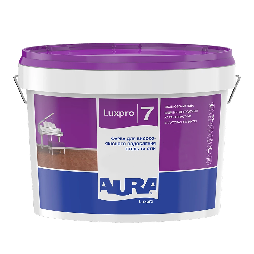 ᐉ Фарба акрилатна інтер'єрна Aura LUX PRO 7 В1 1 л Білий (1423143311) • Краща ціна в Києві ...