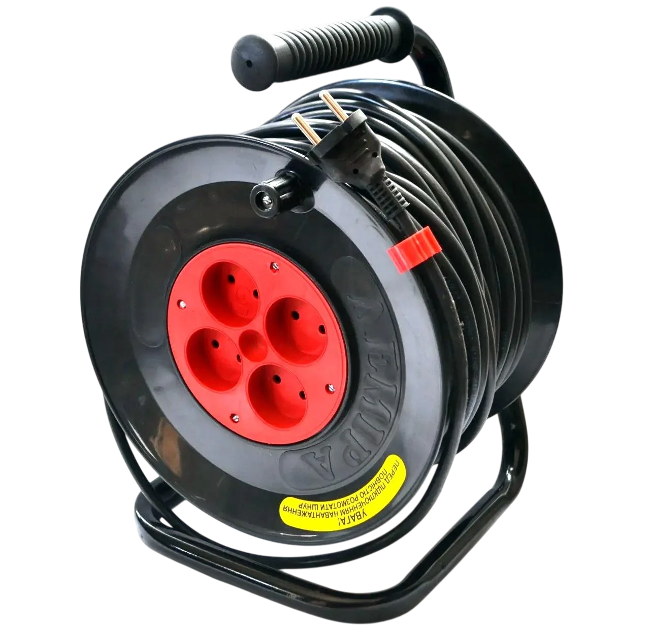 ᐉ Удлинитель на катушке Lemira 2х1,5 кв. мм 4 розетки 30 м (2201530 ...