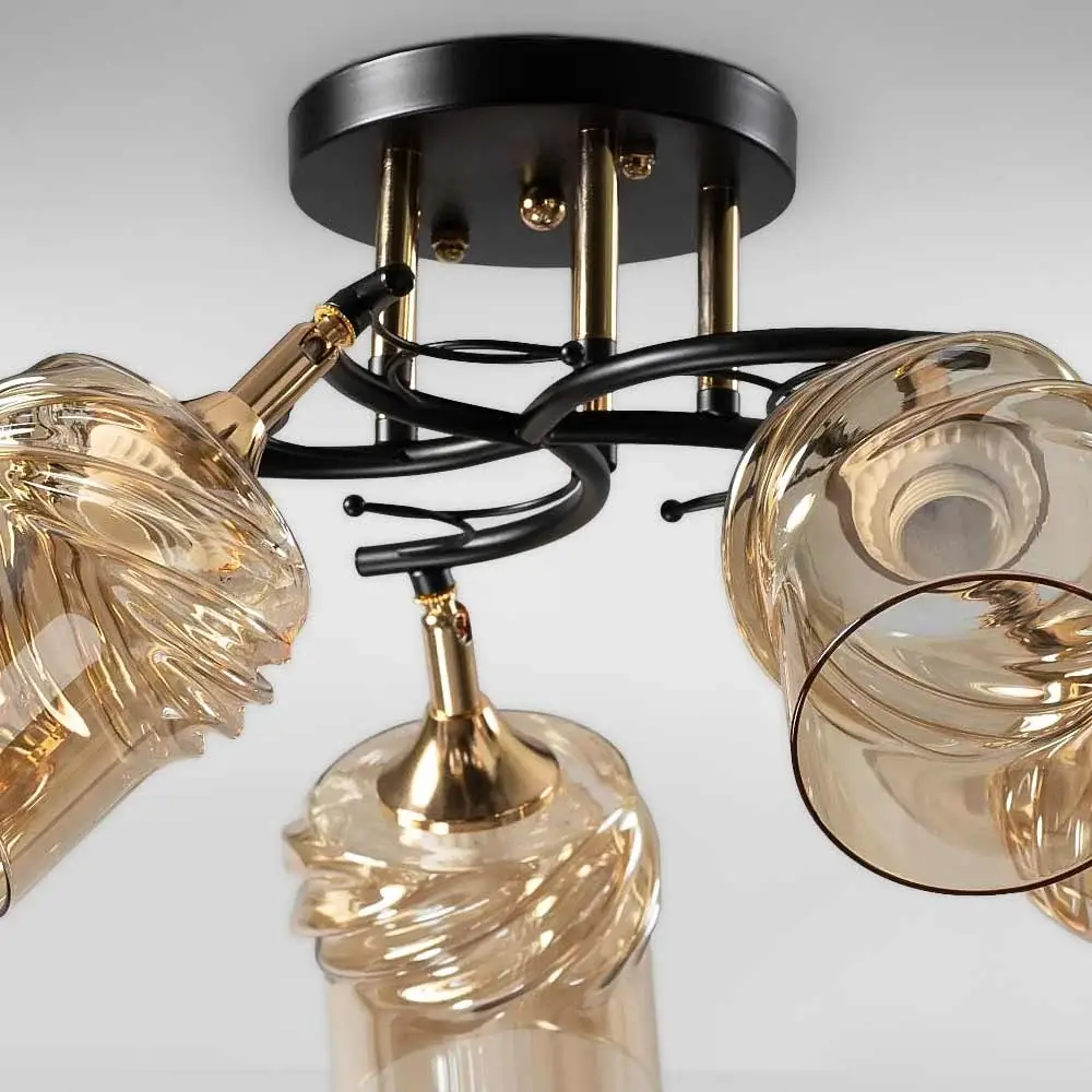 ᐉ Люстра Svet SC-W3006/5 BK+FG • Купить в Киеве, Украине • Лучшая цена ...