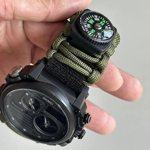 ᐉ Часы наручные Skmei 2202AG Compass с термометром и кресалом Black ...