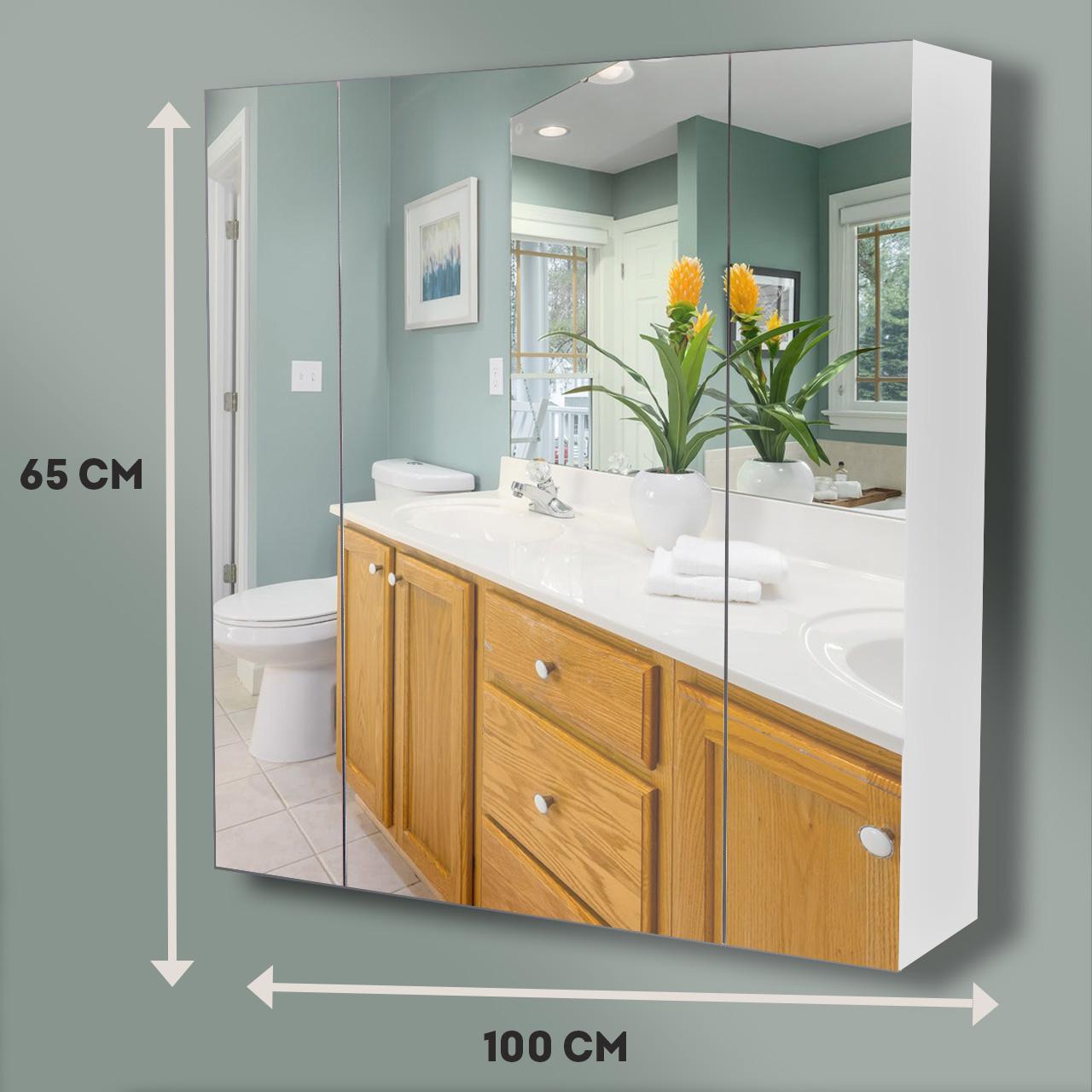 ᐉ Шафа дзеркальна для ванної кімнати 65х100 см 13824321 • Краща ціна в Києві Україні • Купити