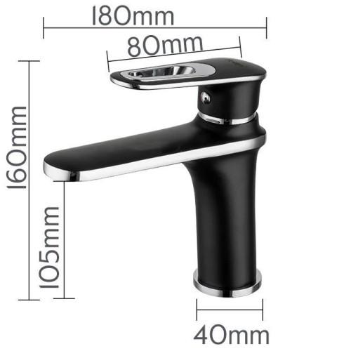 ᐉ Смеситель для умывальника Frap H49 F1049-6 Черный/Хром • Купить в Киеве, Украине • Лучшая цена ...