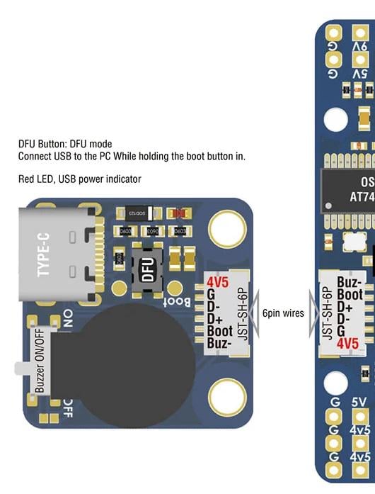 ᐉ Пассивный бузер MATEKSYS FC USB для полетов H743/F405 сигнализатор ...