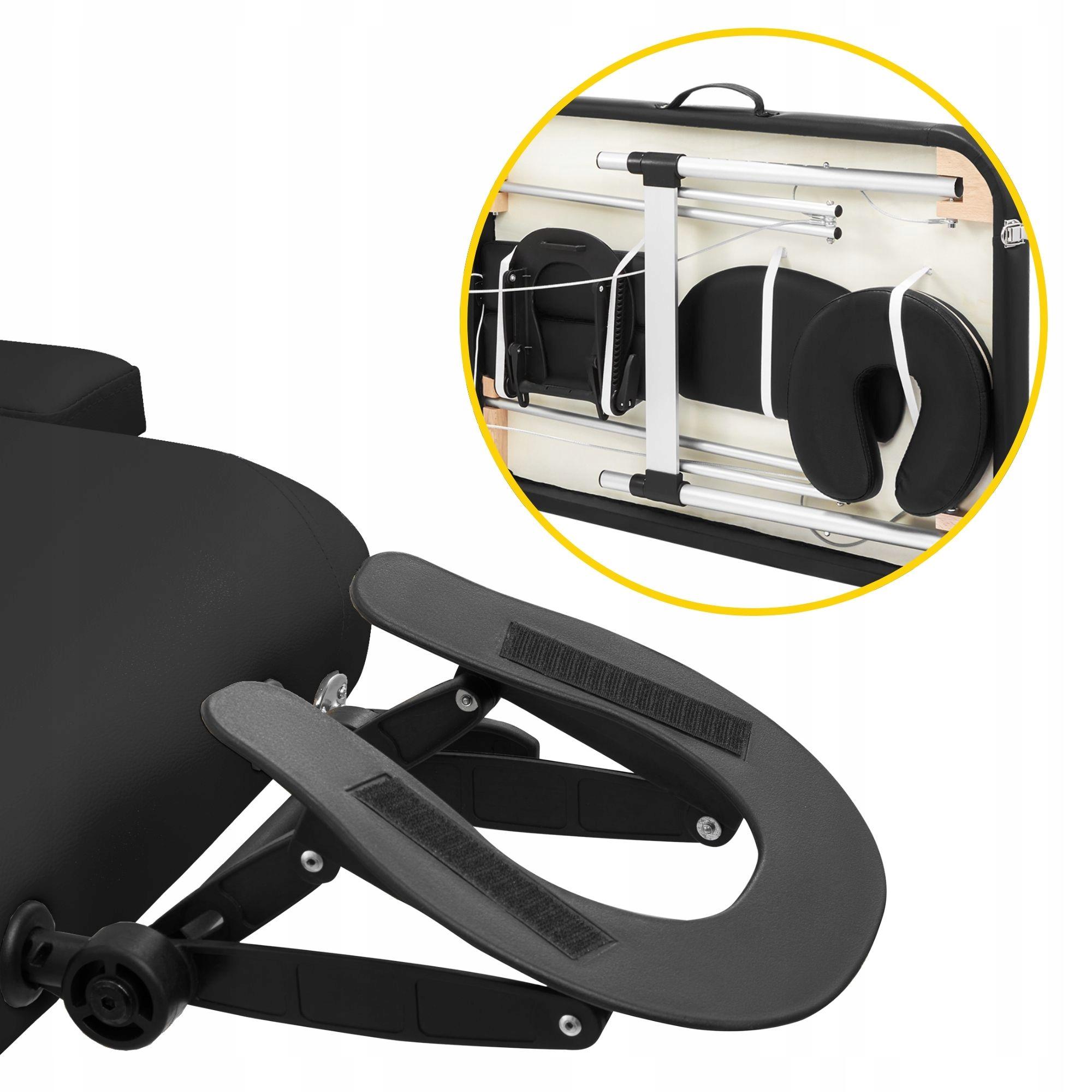 ᐉ Массажный стол складной 4fizjo Massage Table+ Alu W60 Black (P ...