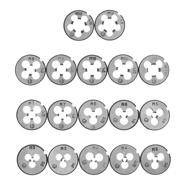 ᐉ Набір плашок Intertool M3-M12 та мітчиків M3-M12 40 од. (SD-8040) • Краща ціна в Києві ...