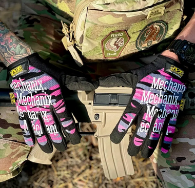 Рукавиці тактичні жіночі MECHANIX "WOMEN'S ORIGINAL PINK CAMO",рожеві ...