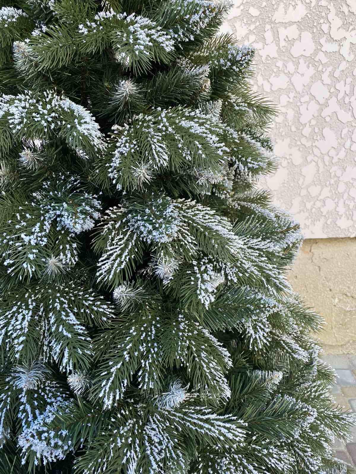 ᐉ Ялинка Winters Tale Аляска зі штучним снігом комбінована лита 1 5 м Зелений 50034 • Краща