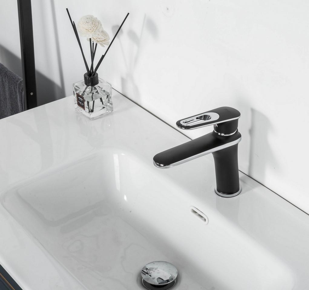 ᐉ Смеситель для умывальника Frap H49 F1049-6 Черный/Хром • Купить в Киеве, Украине • Лучшая цена ...