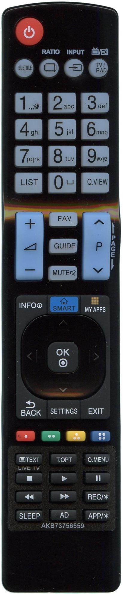 ᐉ Пульт для телевизора LG AKB73756559 (3001835)