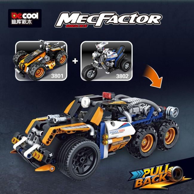 ᐉ Конструктор инерционный Decool Technic 3801 Квадроцикл 266 эл. (402359) • Купить в Киеве ...