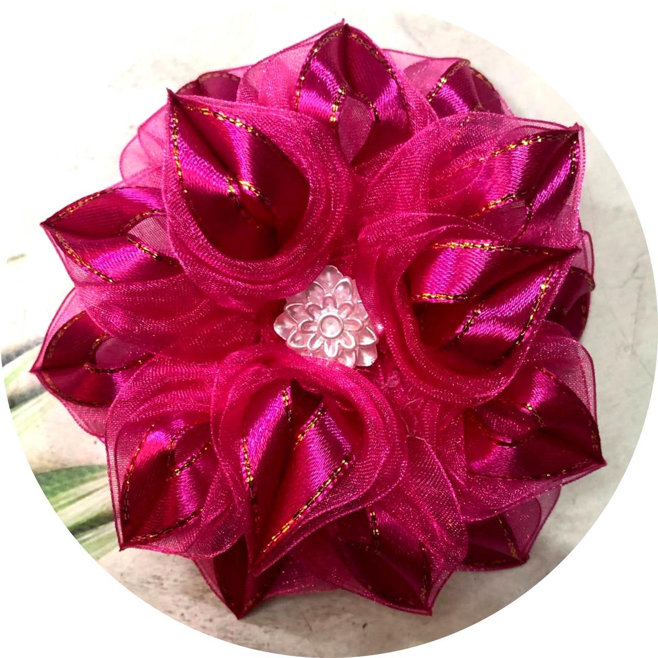 ᐉ Бантик дитячий на гумці D12 см Темно-рожевий (10094) • Краща ціна в ...