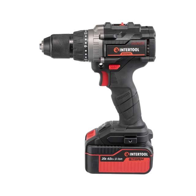 ᐉ Дрель-шуруповерт аккумуляторный Intertool WT-0361 ударный с бесщеточным двигателем 20 В Li-Ion ...