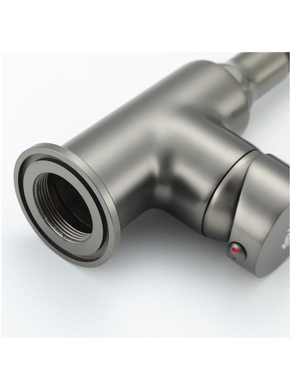 ᐉ Смеситель для кухни FRAP F4044-9 pvd с гибким изливом Черный графит • Купить в Киеве, Украине ...