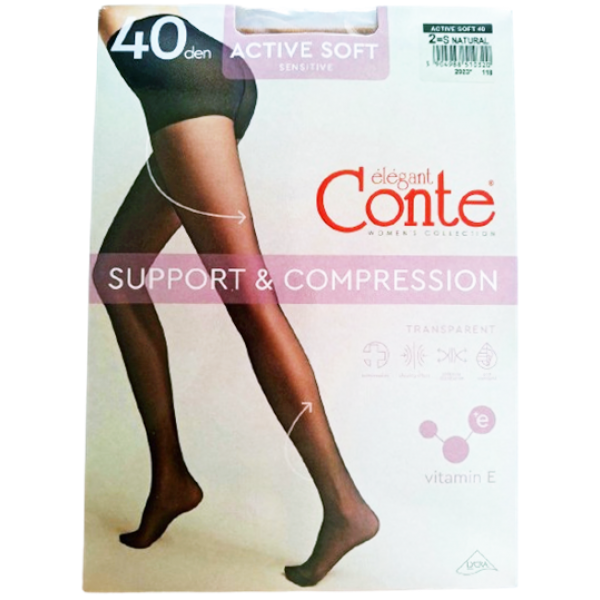 ᐉ Колготки Conte Active р. 2 40 Den Natural • Купить в Киеве, Украине ...
