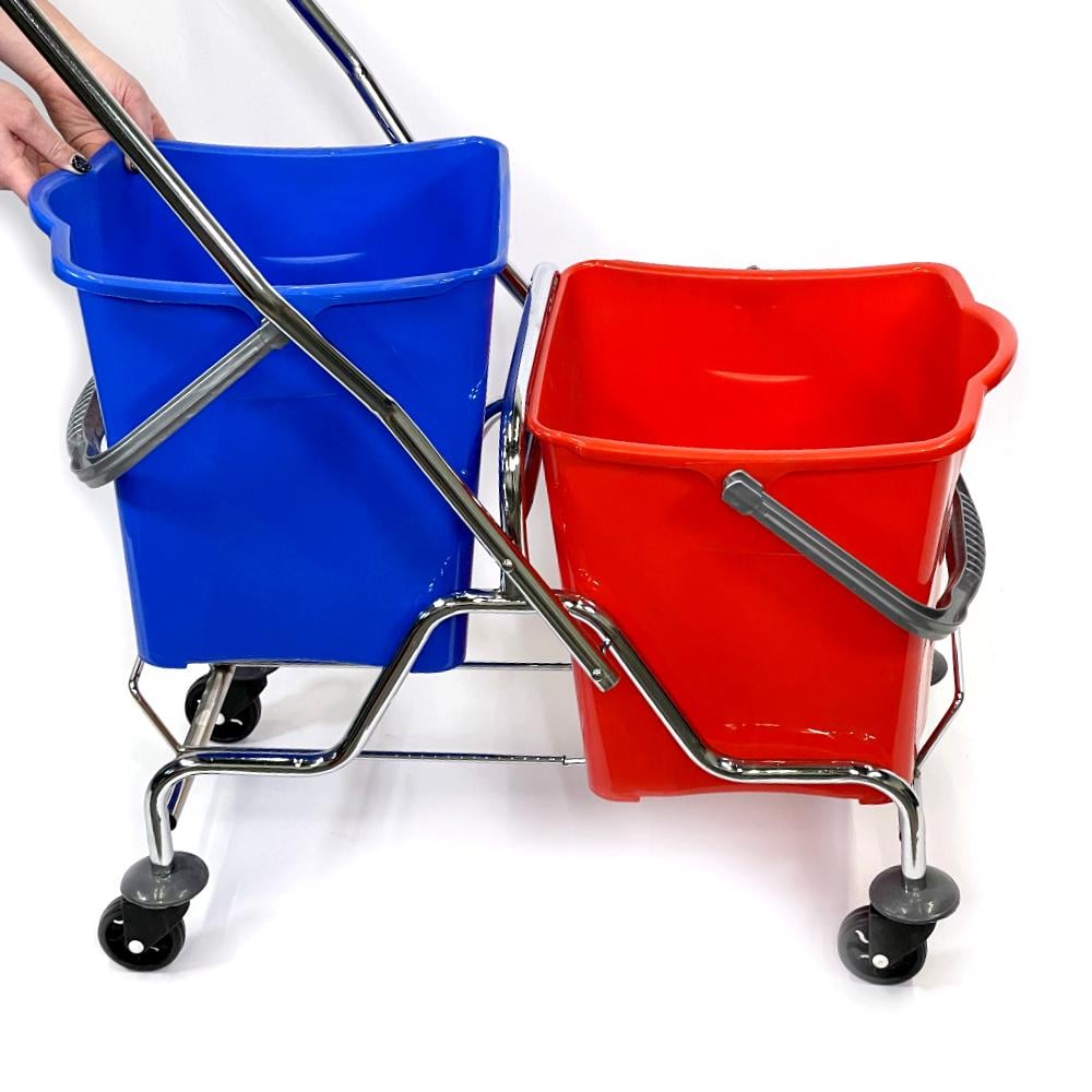 ᐉ Візок на колесах для прибирання на 2 відра з віджимом 25 л (MPA101) • Краща ціна в Києві ...